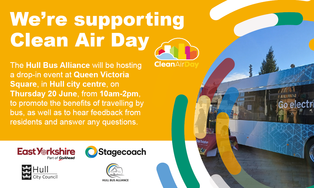 Hull Bus Alliance encourages people to choose more sustainable transport this Clean Air Day ...